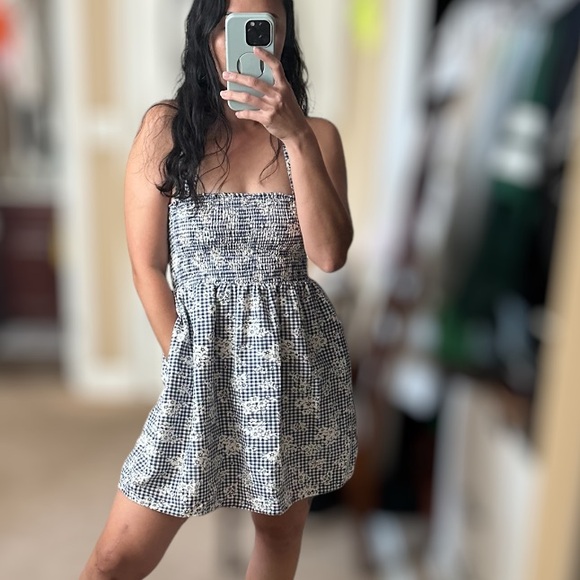 American Eagle Outfitters | Dresses | Nwot Short Sundress Blue And ...